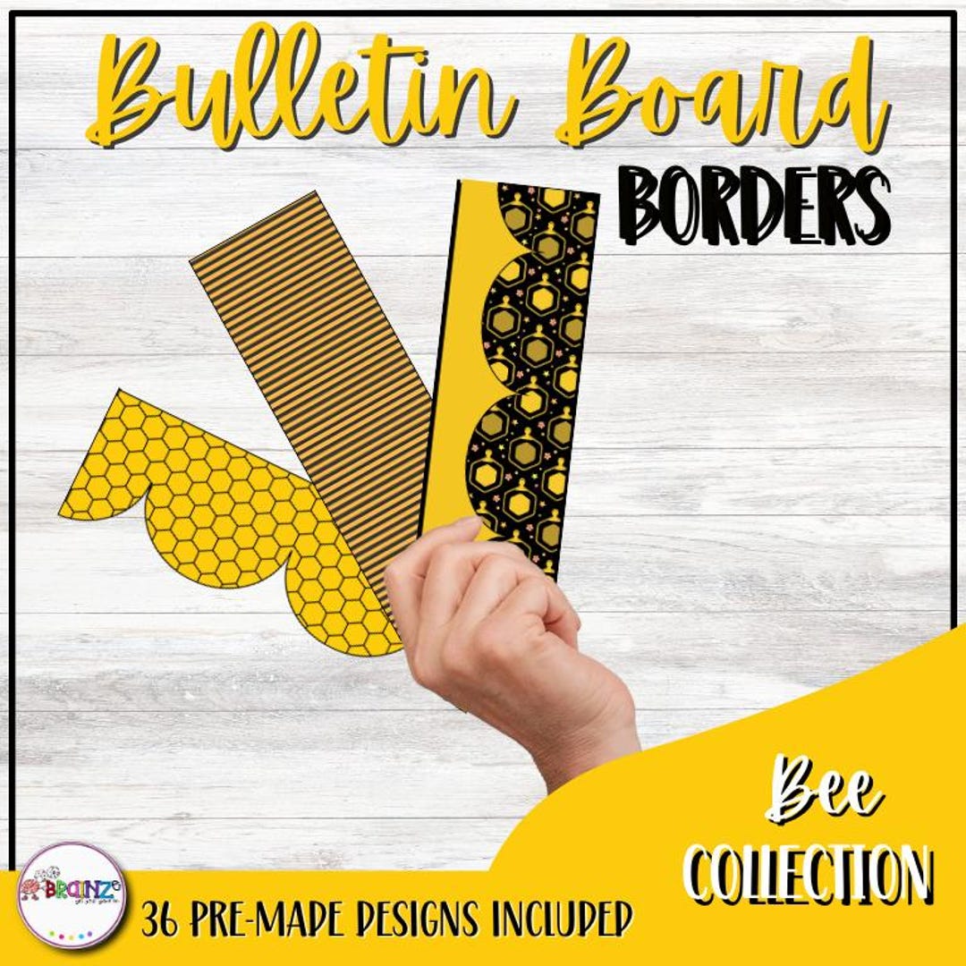 Bee Bulletin Board Borders – Bright & Cheerful Classroom Decor for Year ...