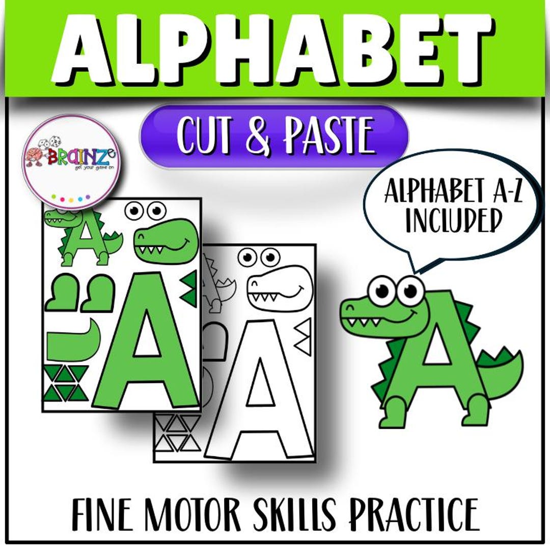 Alphabet Cut and Paste Activity: A-Z Letter Recognition - Color & B/W ...