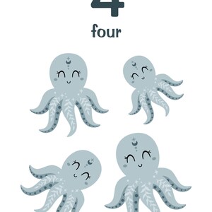 Printable Animal Number Flashcards 1-20 | Cute Zoo Animals Count Cards ...