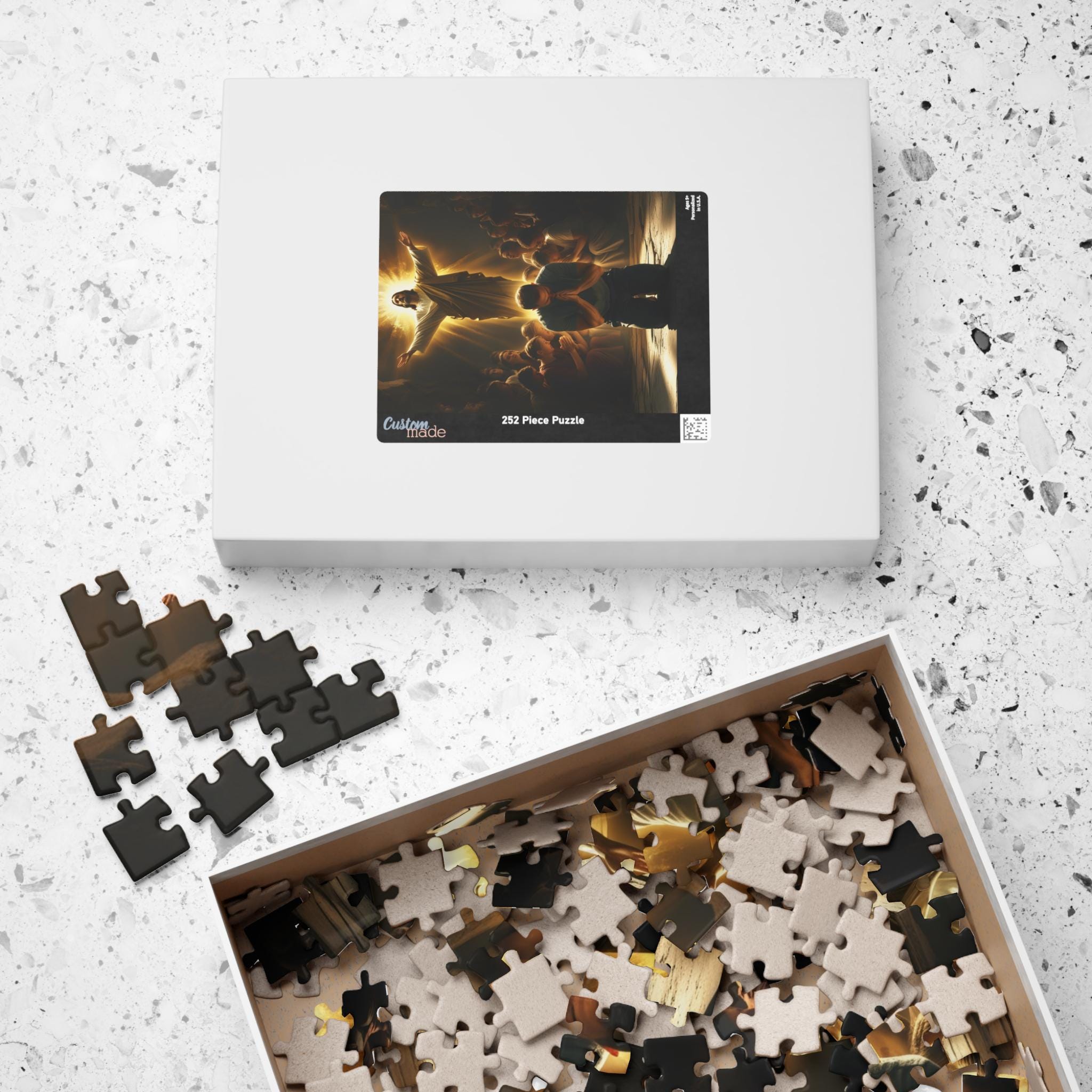 Puzzle, Jesus Christ Divine Intervention Scene, Triumph of Good Over ...
