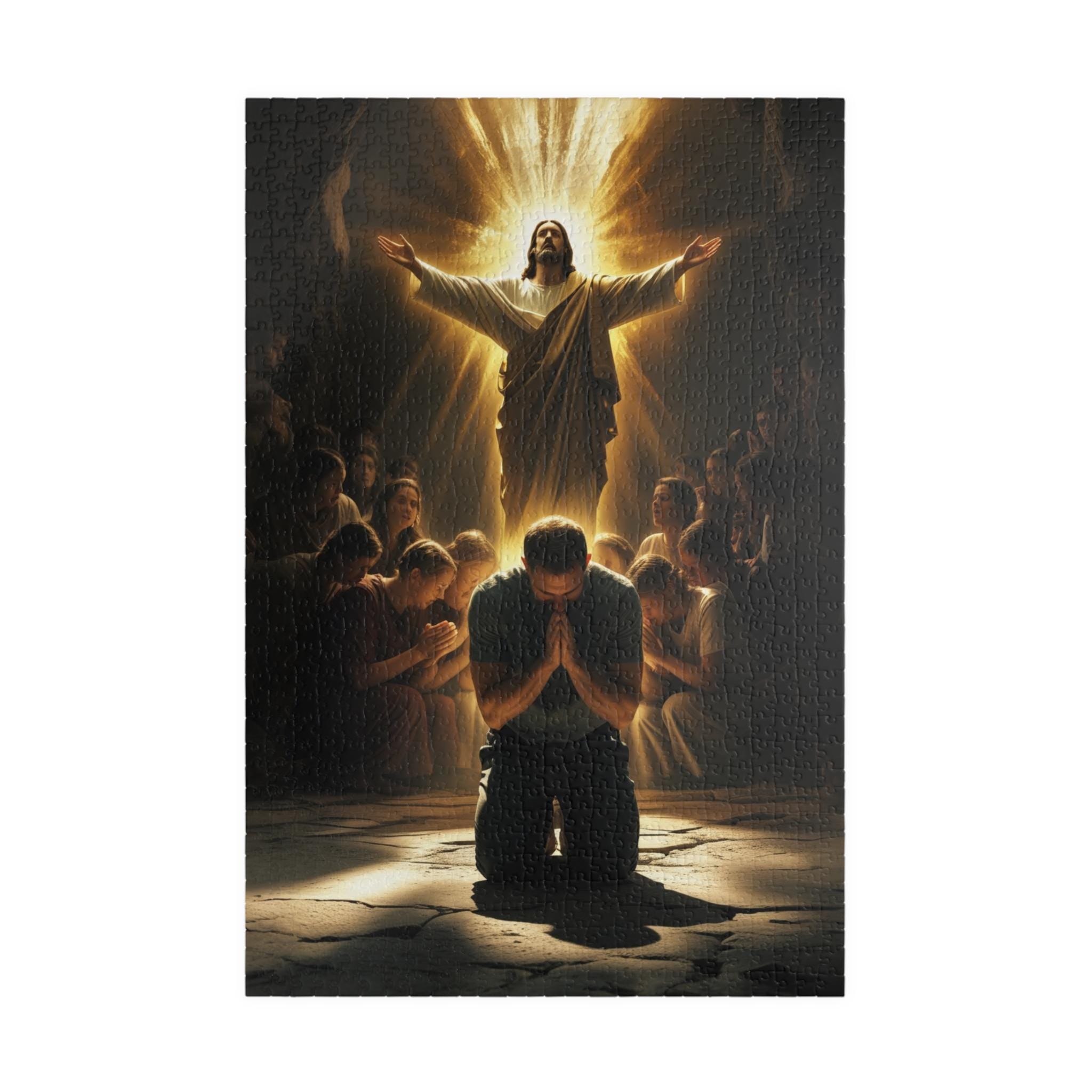 Puzzle, Jesus Christ Divine Intervention Scene, Triumph of Good Over ...