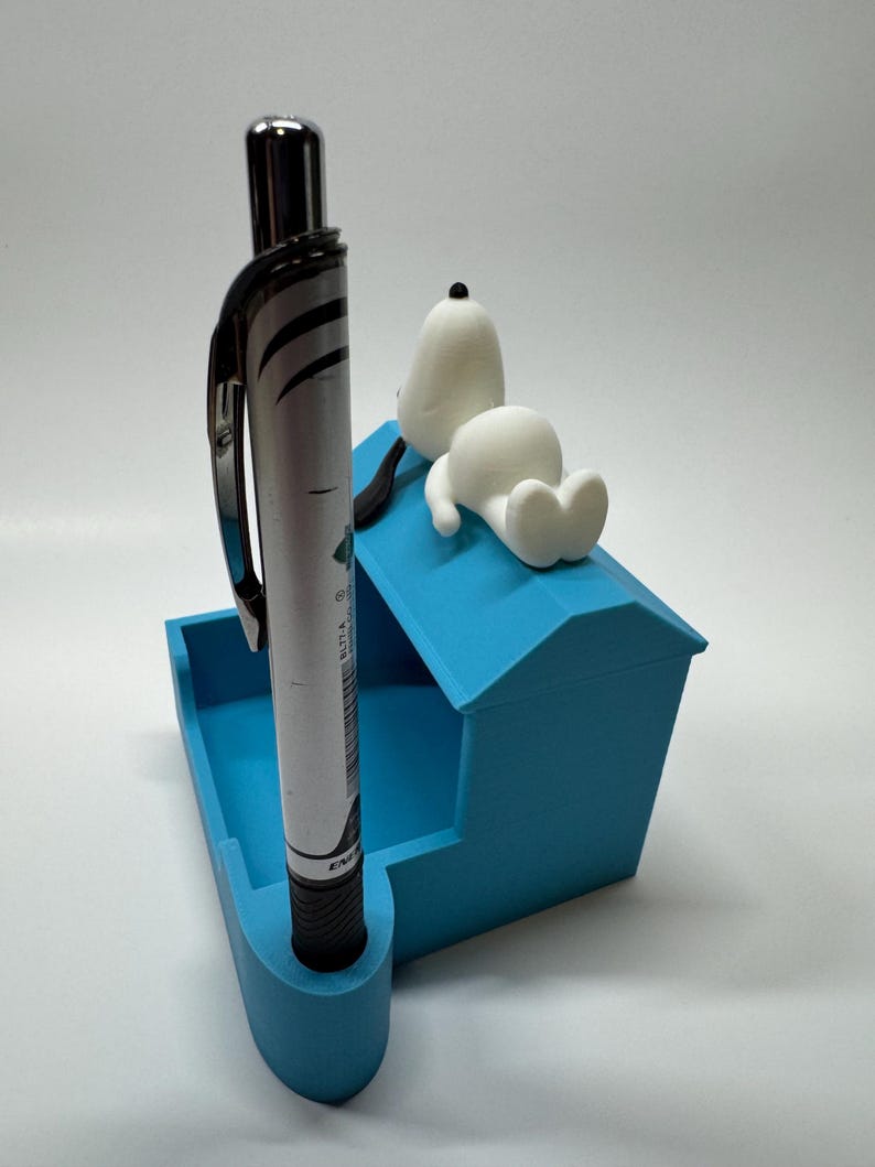 Snoopy Post-it/sticky Note With Single Pen Holder 3d Print - Etsy