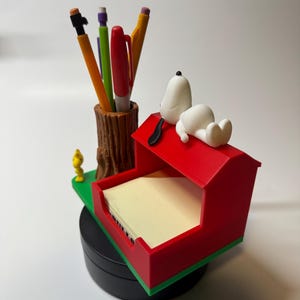 Snoopy Post-it Note and Pen/pencil Holder PLEASE READ DESCRIPTION! for ...