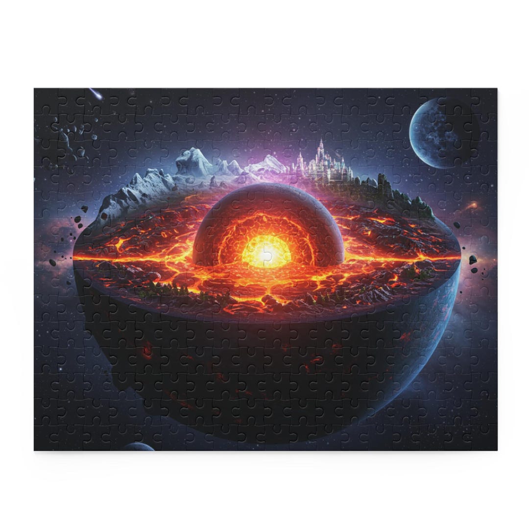 Planet Core Jigsaw Puzzle: Earth Science Gift, Family Game Night - Etsy