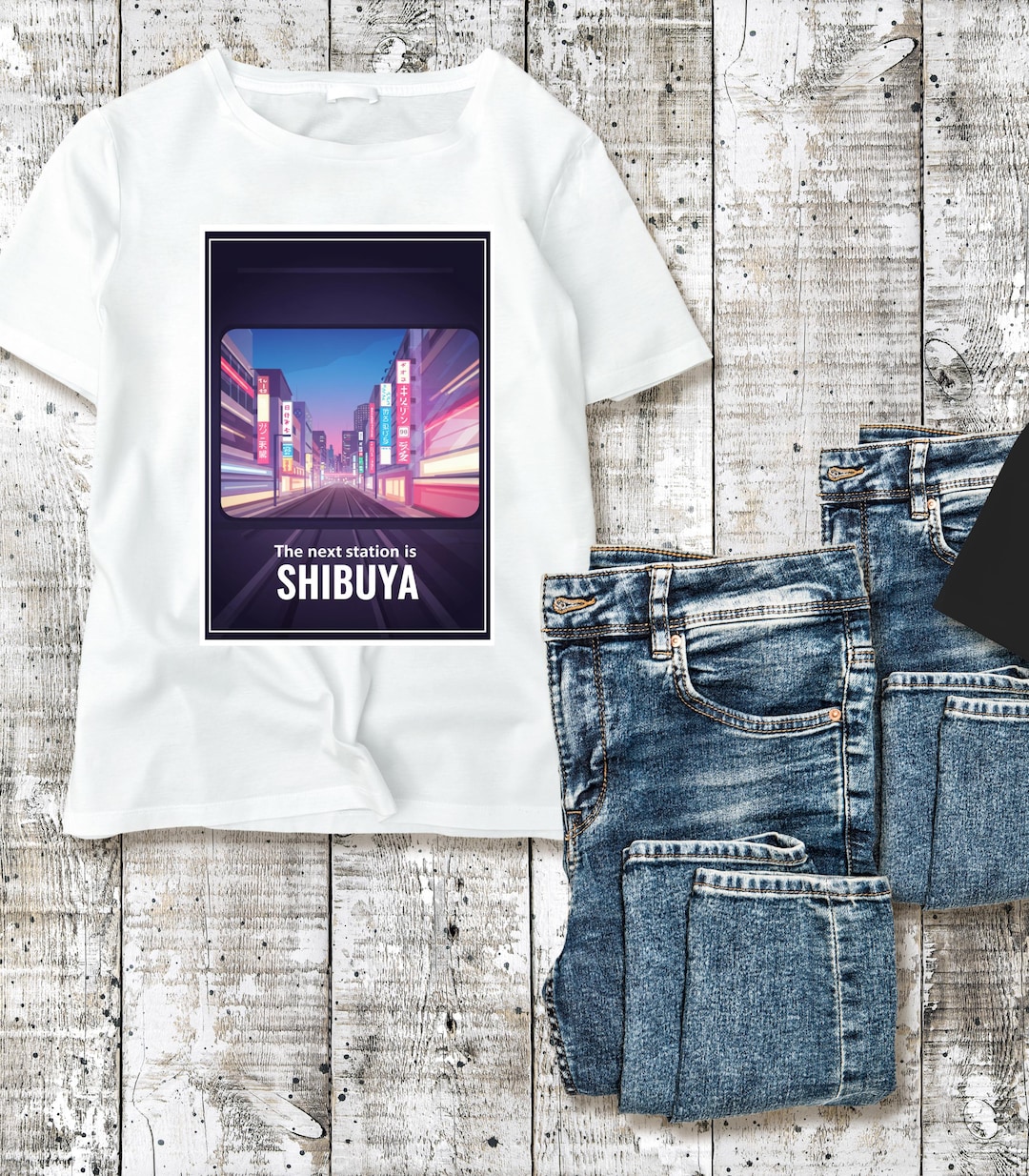 Shibuya Tokyo T-shirt: Comfort Colors Lofi-city Japan Souvenir - Etsy