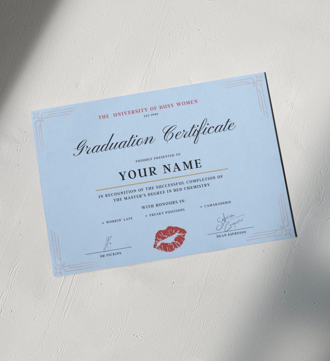 Personalized Sabrina Carpenter Graduation Certificate Template ...