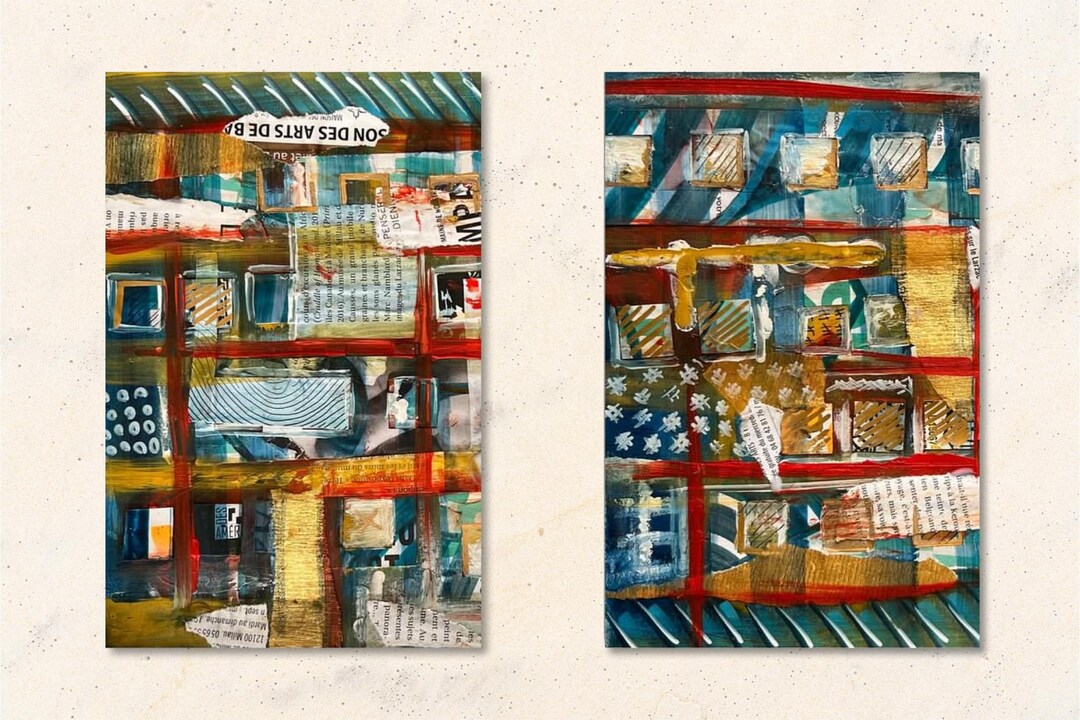 Urban Layers – Collage & Color Series (set of 2) - Etsy