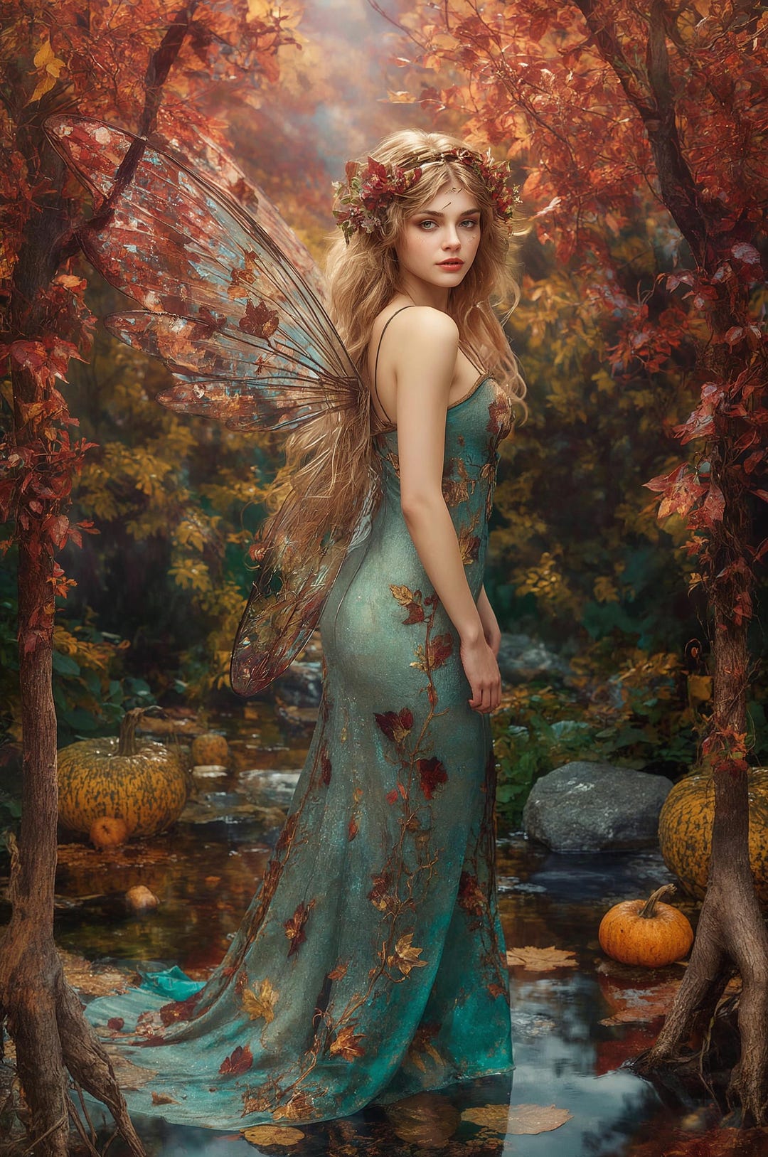 Autumn Fairy Art Print | Enchanted Forest Digital Download | Woodland ...