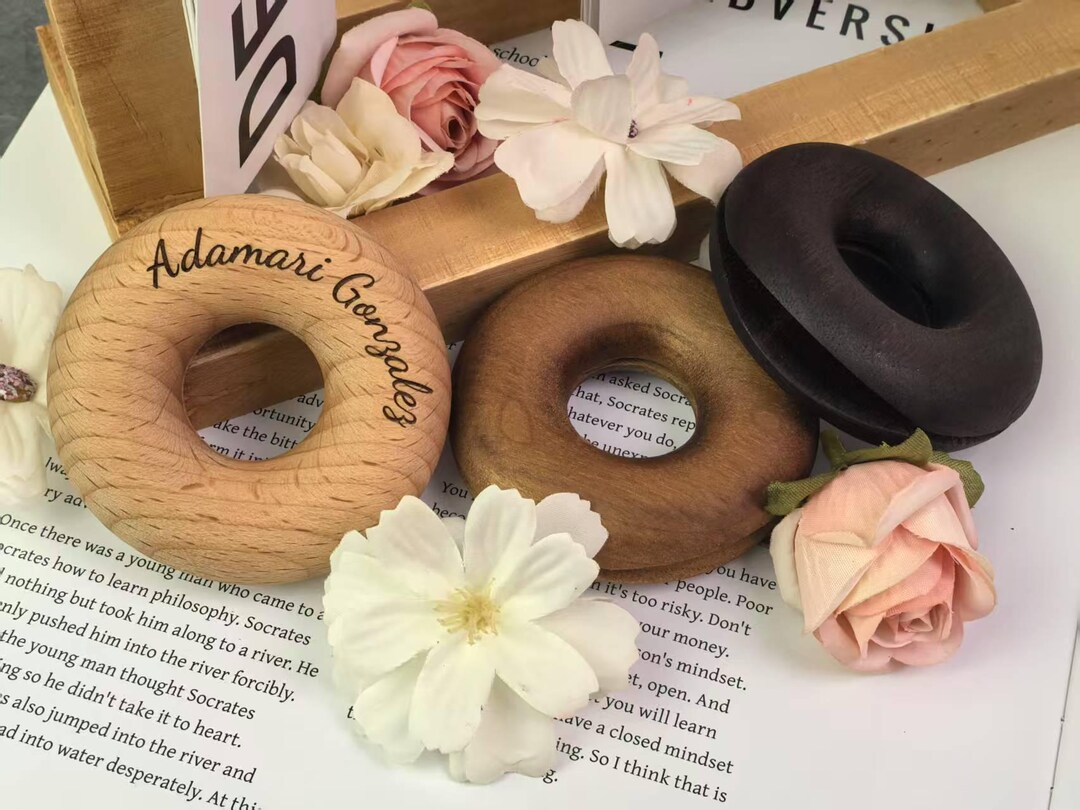 Wooden Bag Clip Set - Donut Shaped Potato Chip Clip - Food Storage Clip ...