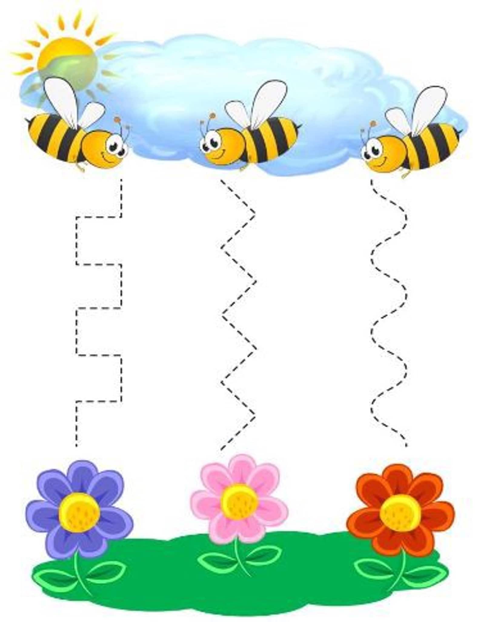 Printable Tracing Worksheets, Straight Line, Curved, Colorful Tracing ...