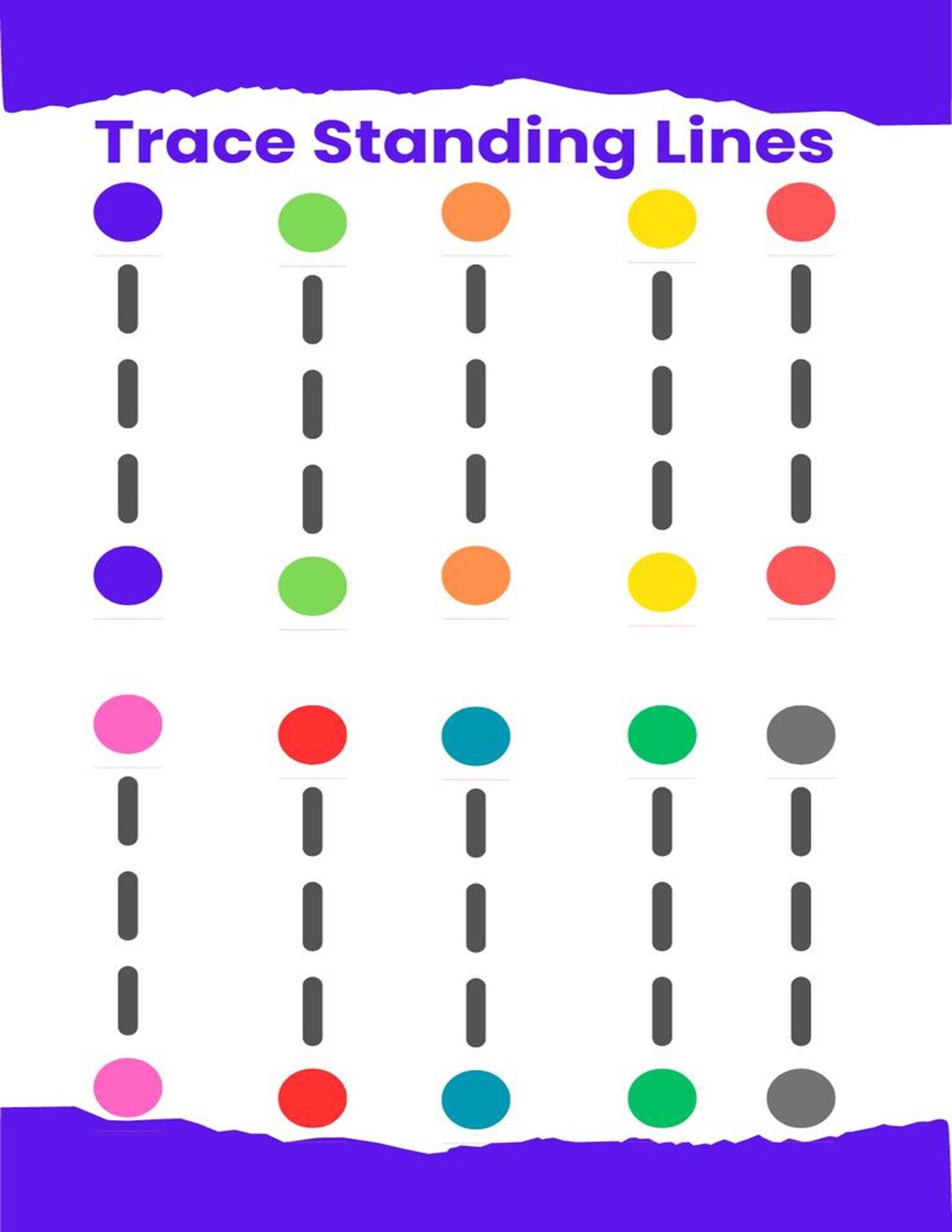 Printable Tracing Worksheets, Straight Line, Curved, Colorful Tracing ...