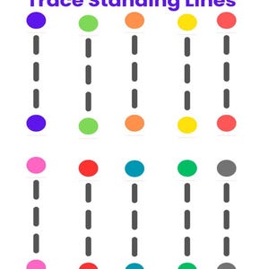 Printable Tracing Worksheets, Straight Line, Curved, Colorful Tracing ...