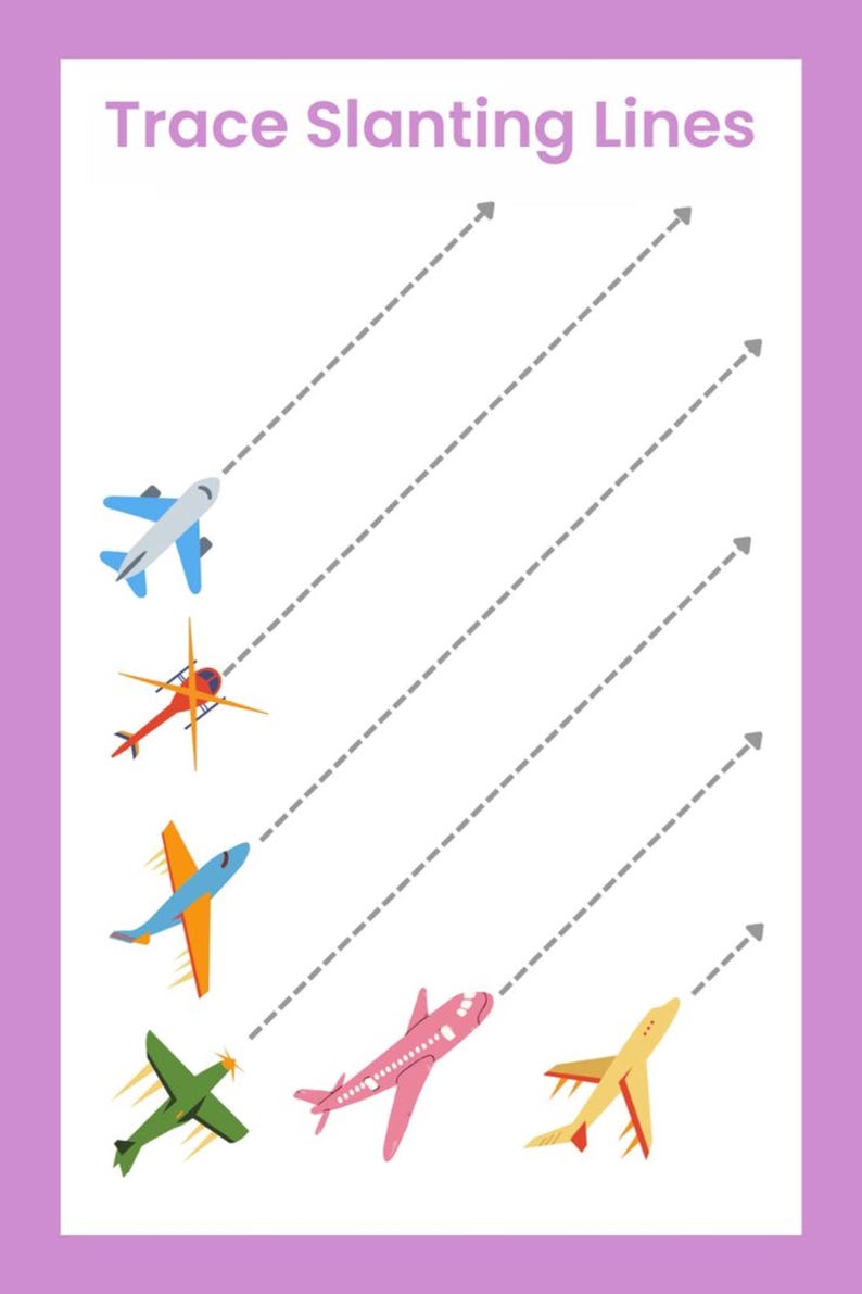 Printable Tracing Worksheets, Straight Line, Curved, Colorful Tracing ...