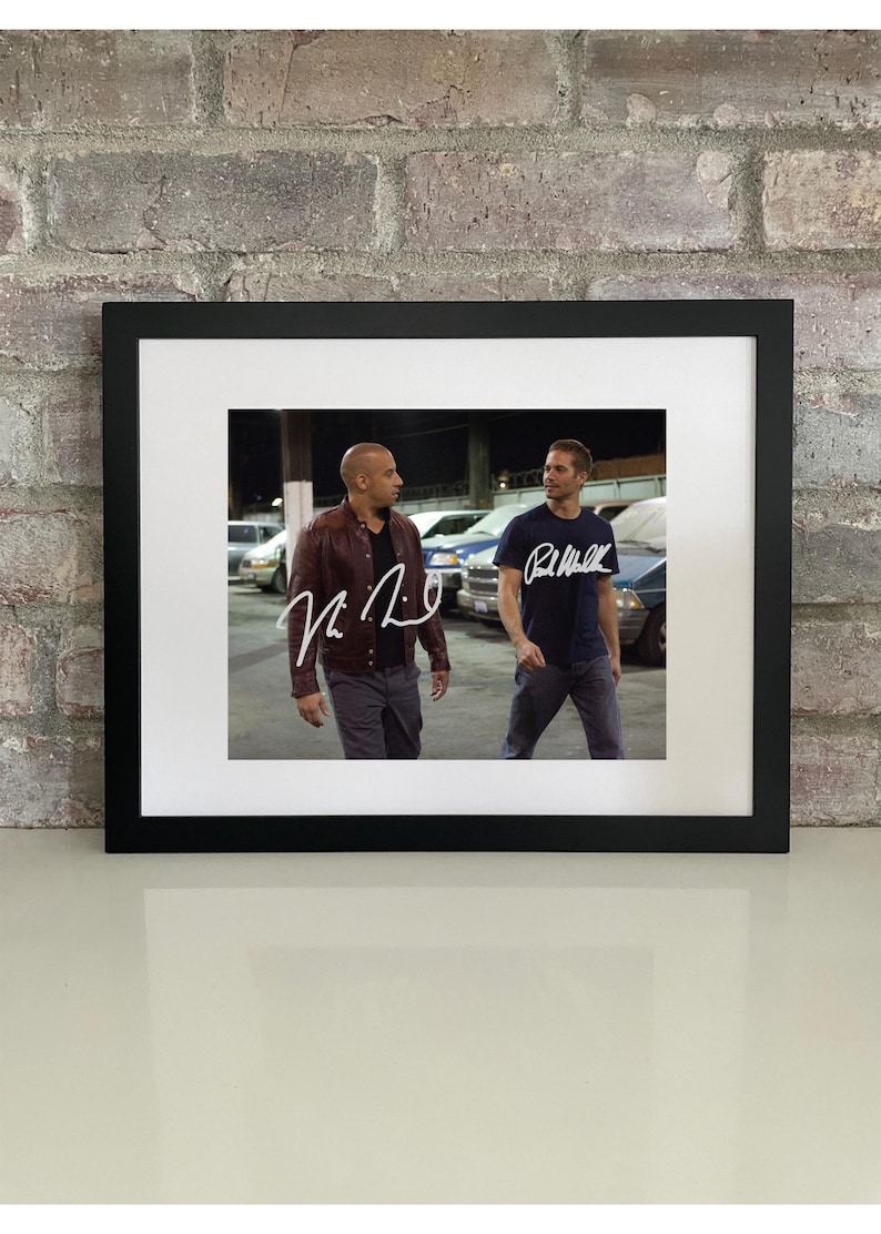 Fast & Furious - Vin Diesel and Paul Walker (autograph Reprint) - Etsy