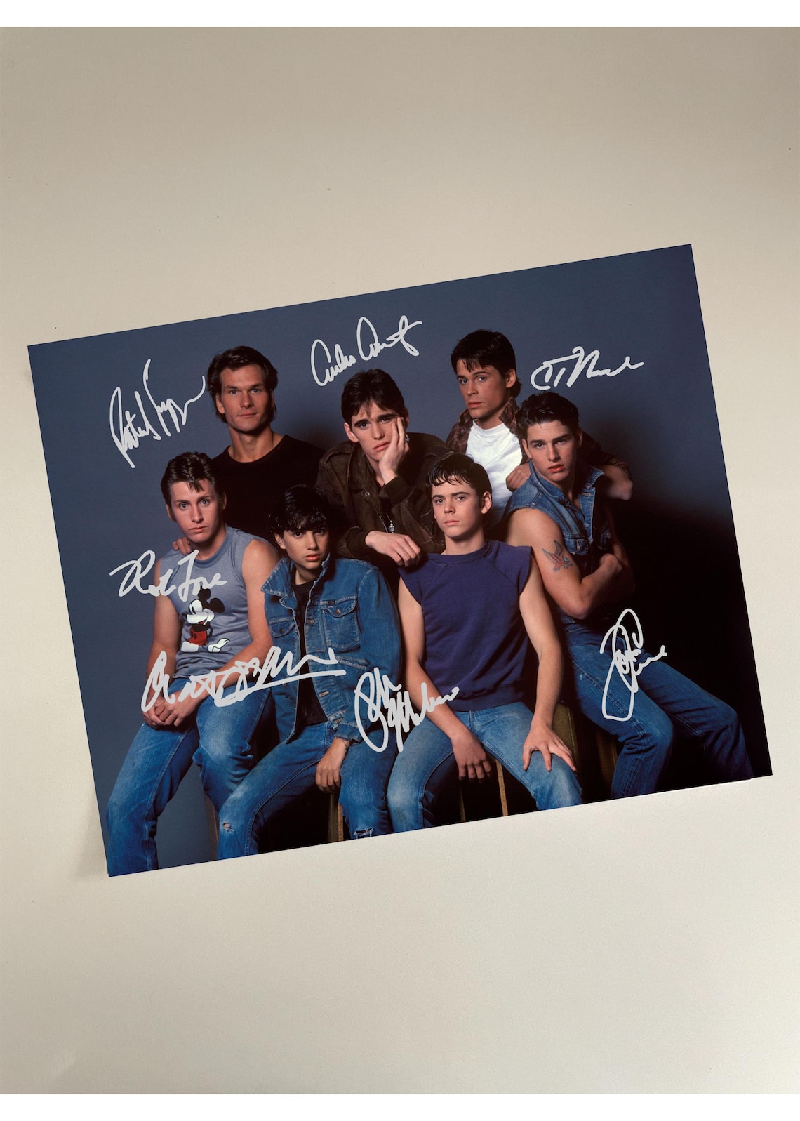 The Outsiders Cast Photo With Reprint Autograph – 80s Teen Drama Poster ...