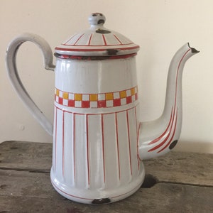 French Enamelware 1930s Coffee Pot - Etsy