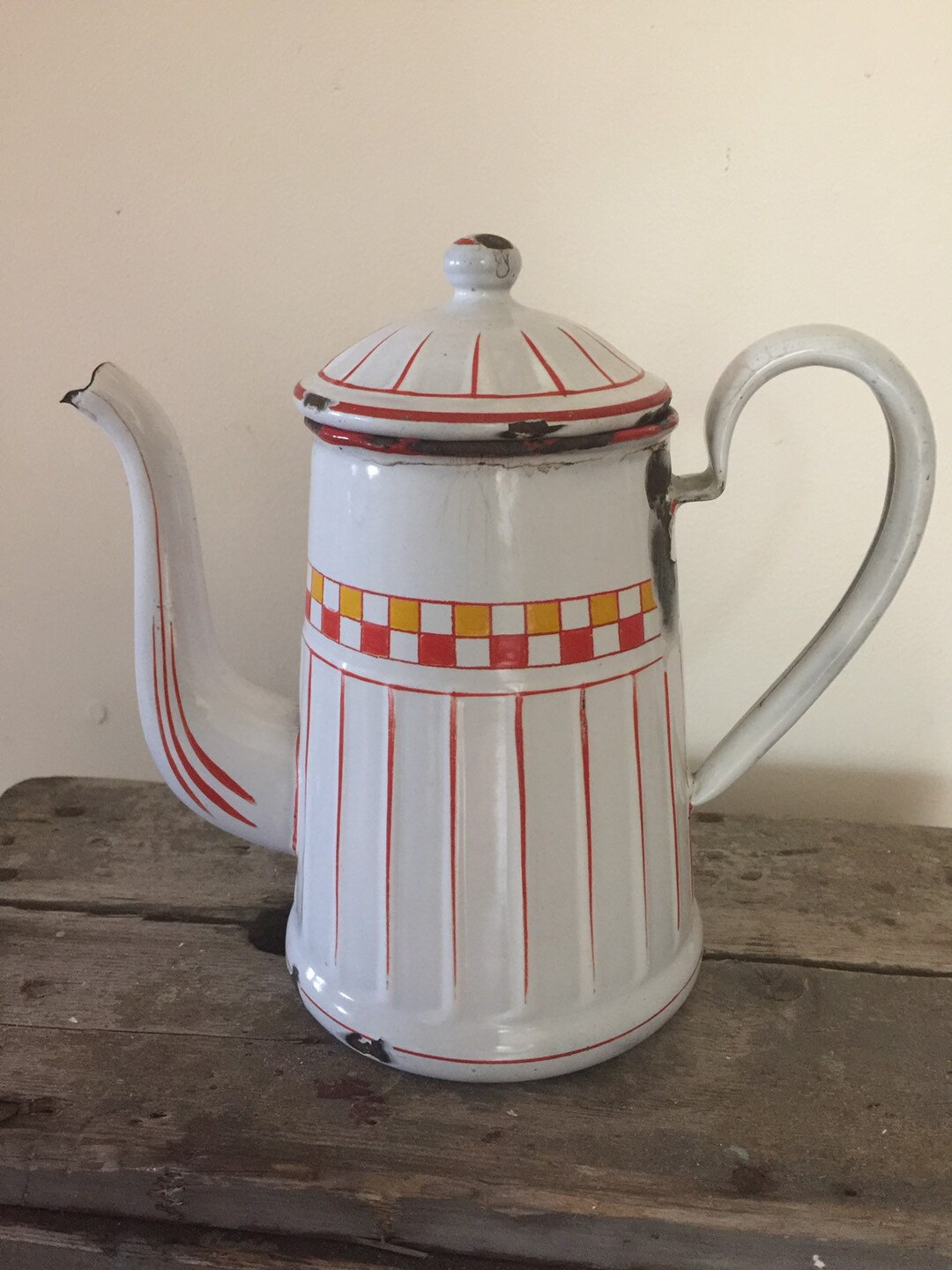 French Enamelware 1930s Coffee Pot - Etsy