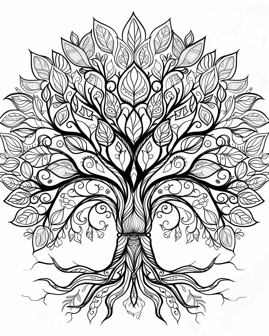 Nature Printable: Tree of Life With Magical Roots – Digital Download - Etsy
