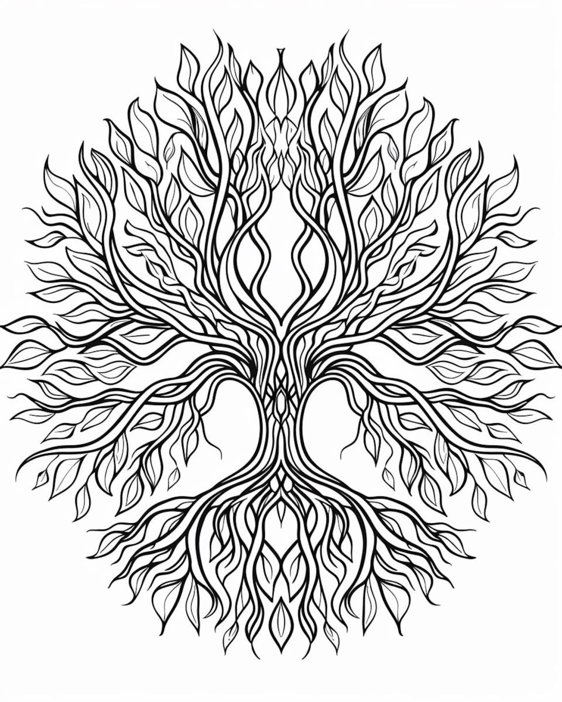 Nature Printable: Tree of Life With Magical Roots – Digital Download - Etsy