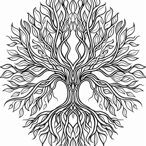 Nature Printable: Tree of Life With Magical Roots – Digital Download - Etsy