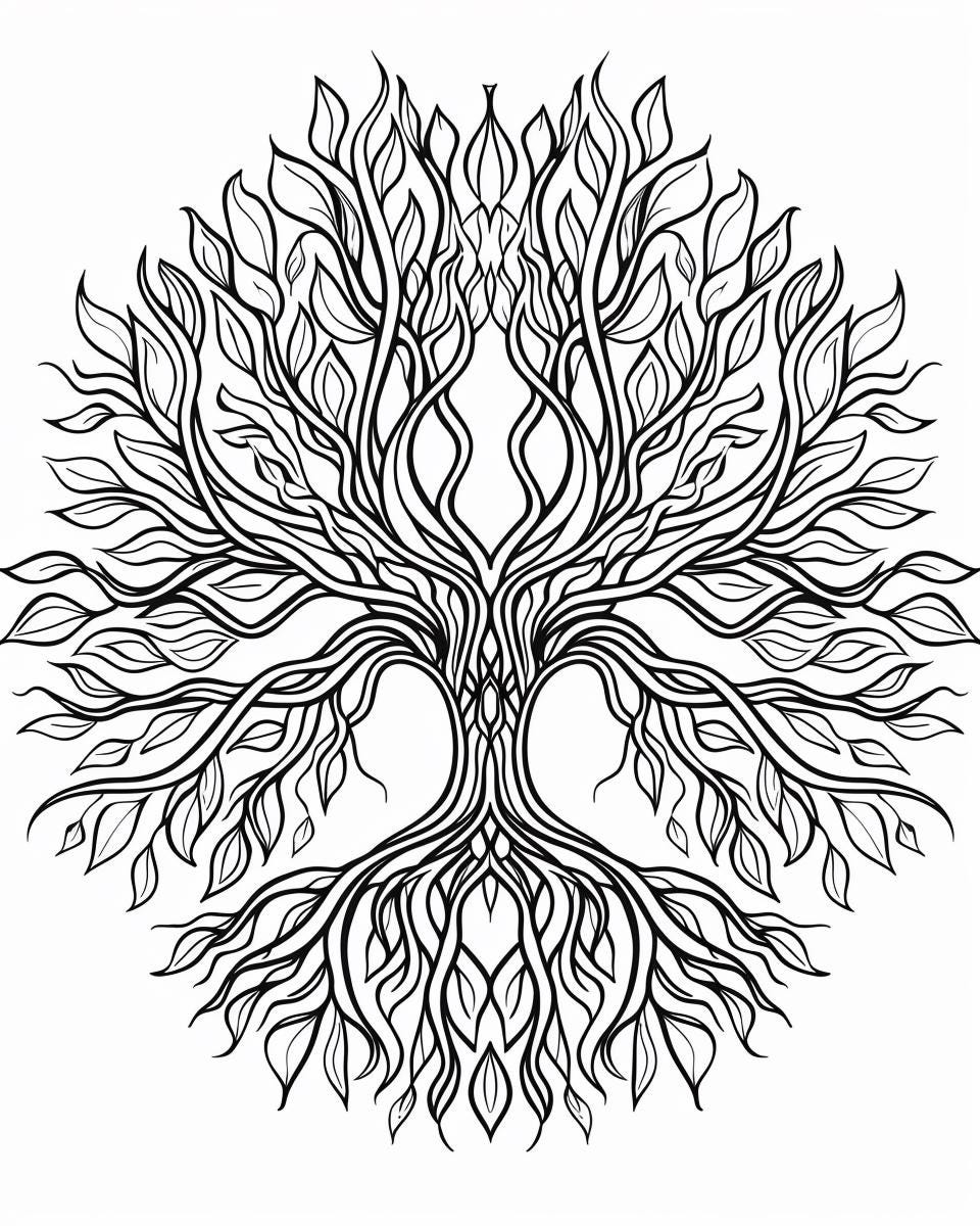 Nature Printable: Tree of Life With Magical Roots – Digital Download - Etsy