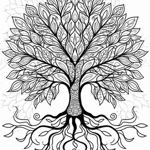Nature Printable: Tree of Life With Magical Roots – Digital Download - Etsy