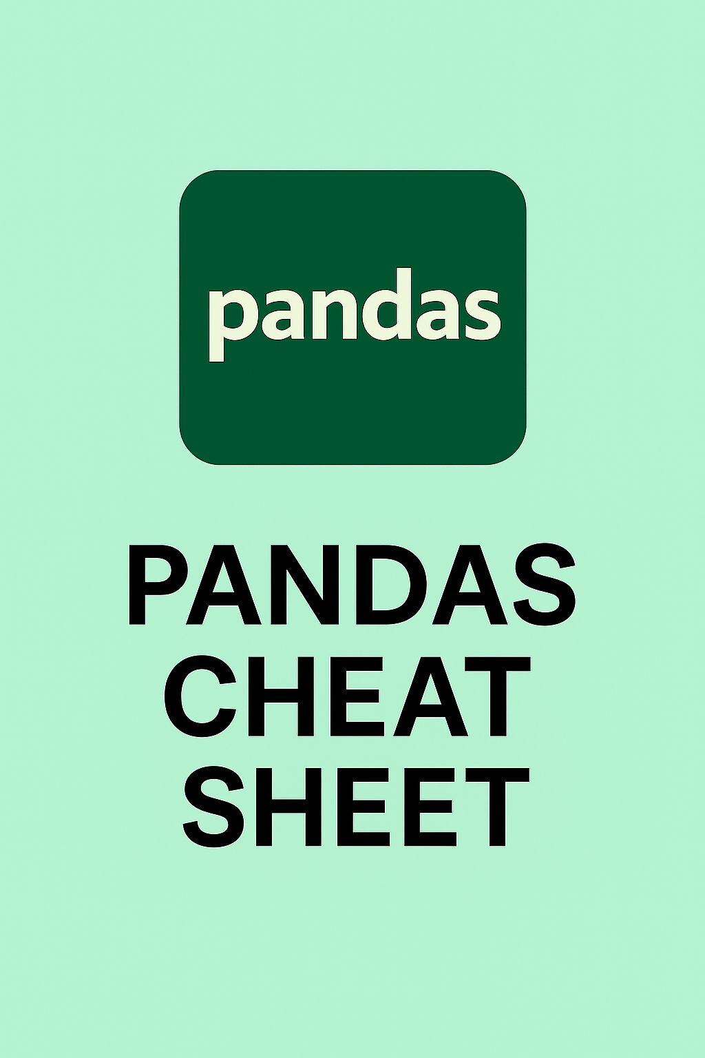 Pandas Cheat Sheet PDF | Python Data Analysis Guide | Dataframe Quick Tips | Learn Pandas Fast ...