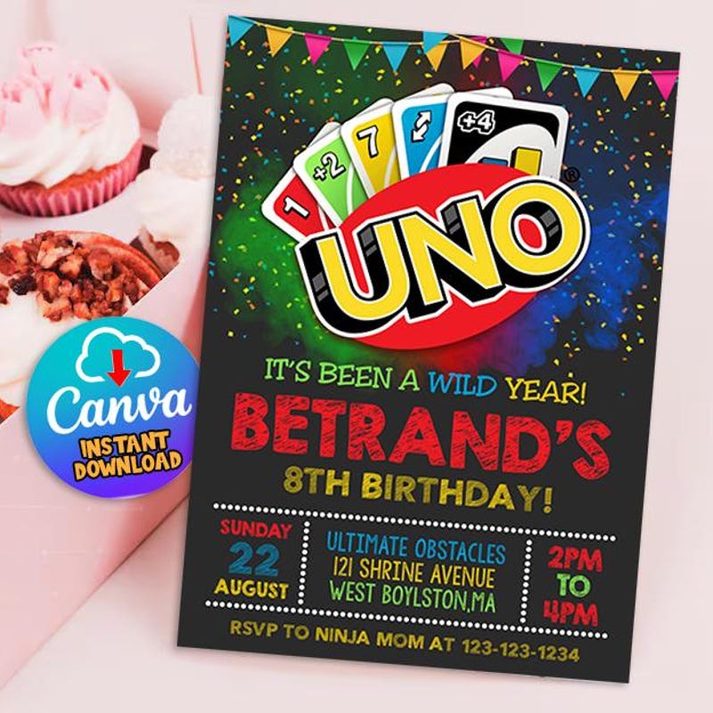 Uno Birthday Party - Etsy