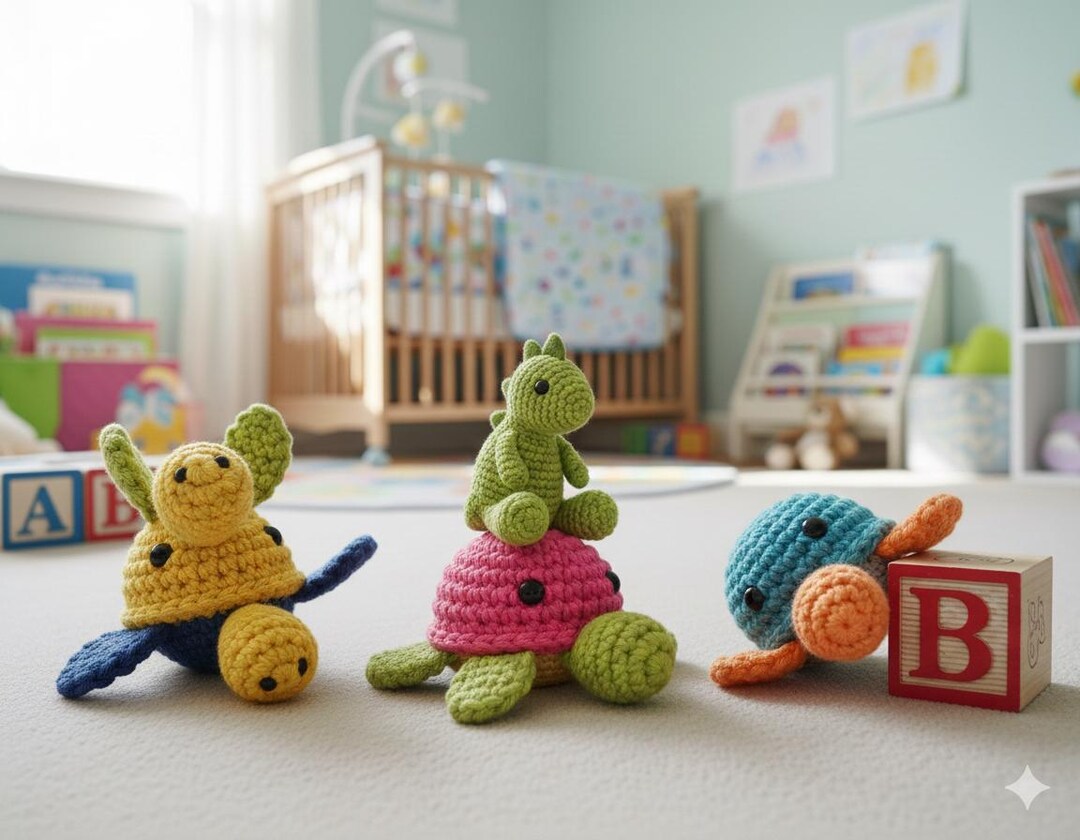 Turtle Amigurumi Crochet Pattern, Cute Crochet Turtle Plush, Handmade ...
