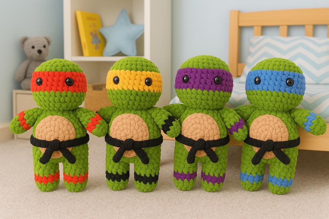 Ninja Turtle Amigurumi Pattern PDF – Crochet Plushie Pattern – TMNT Toy ...