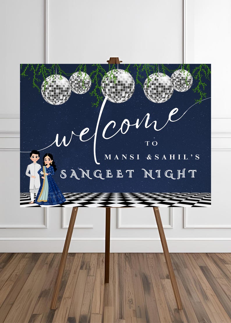 Indian Wedding Welcome Sign, Sangeet Welcome Sign Desi Wedding Sign ...