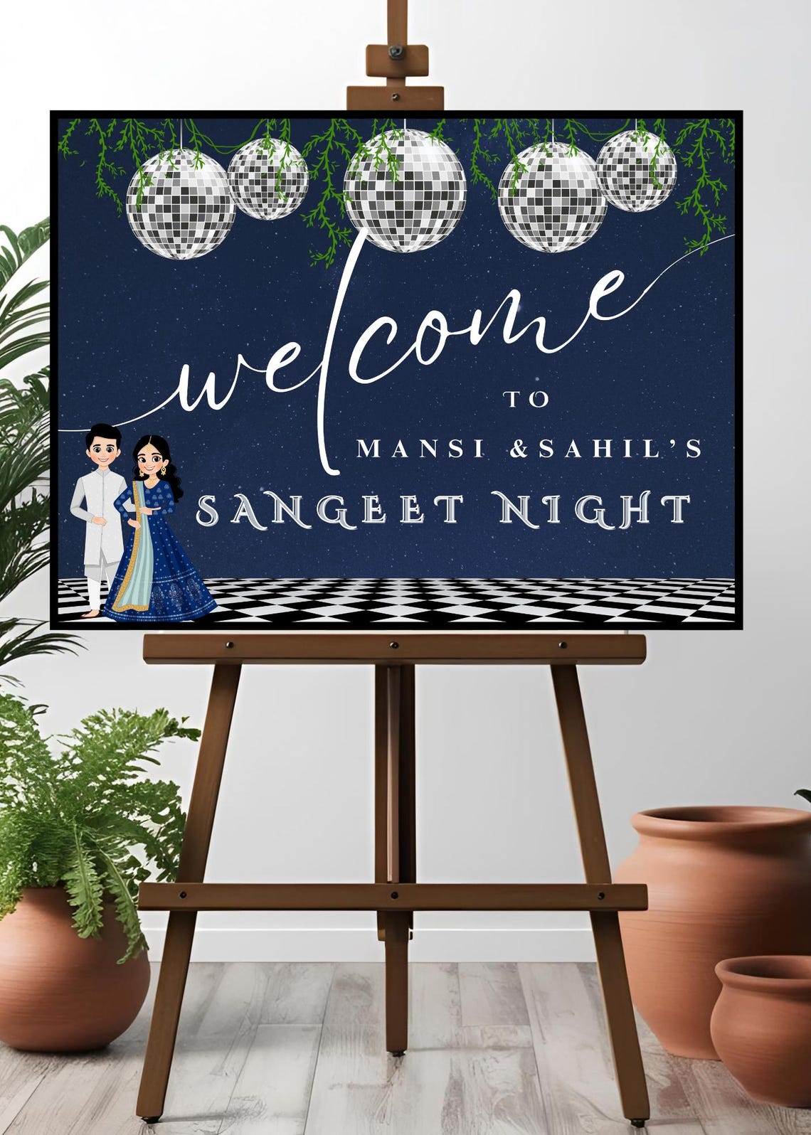 Indian Wedding Welcome Sign, Sangeet Welcome Sign Desi Wedding Sign ...