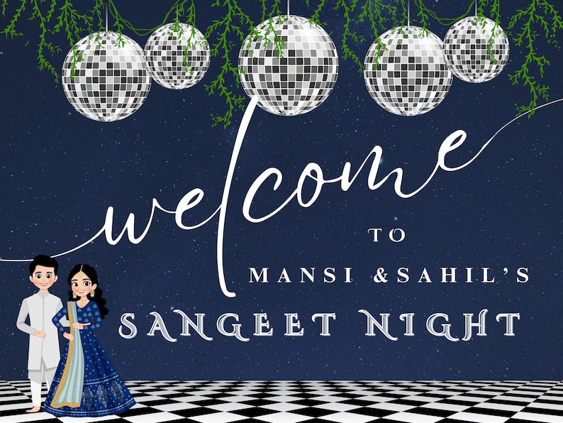Indian Wedding Welcome Sign, Sangeet Welcome Sign Desi Wedding Sign ...