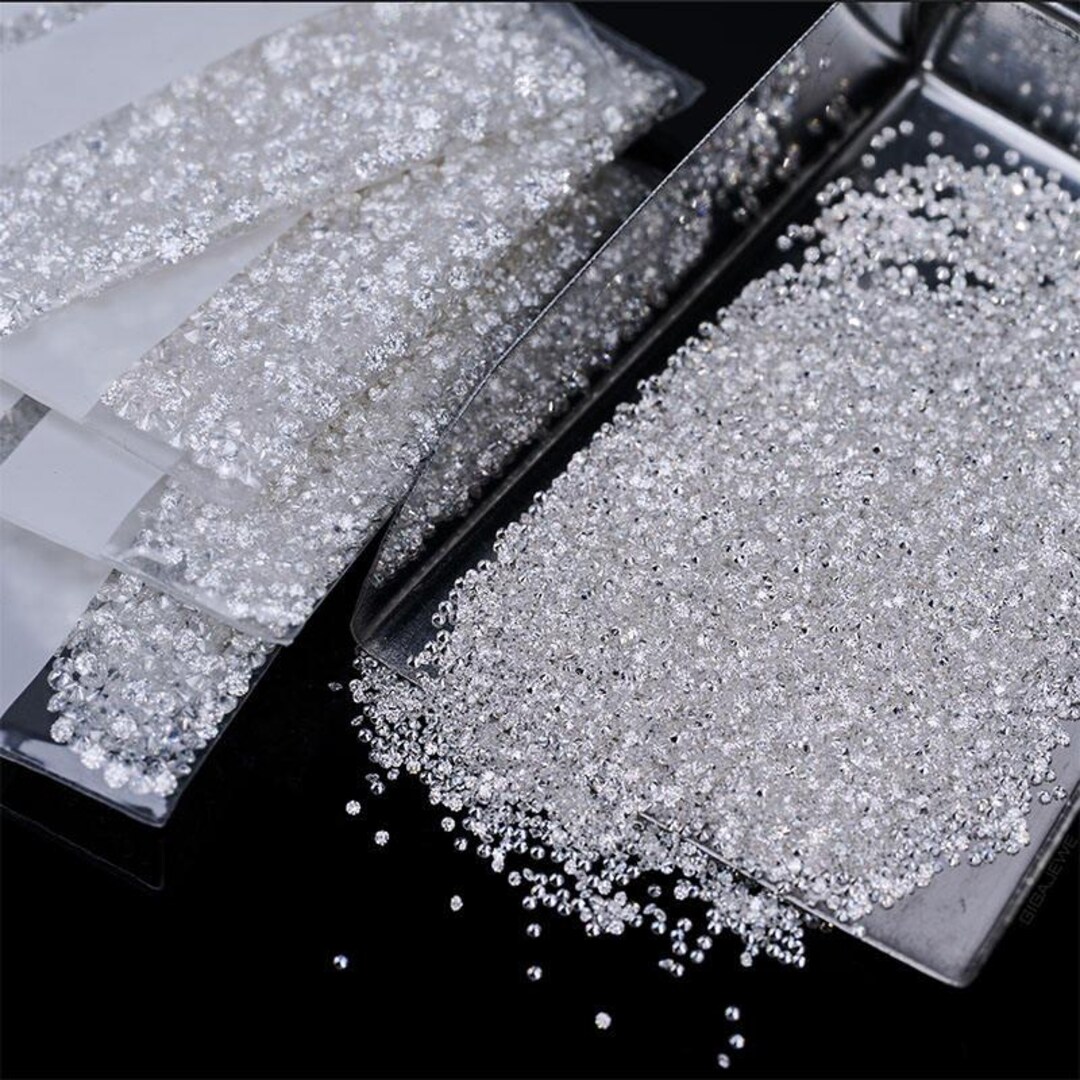 CVD Lab Grown Diamonds Faceted 0.80mm-2.50mm Round Shape D-F VS Loose ...