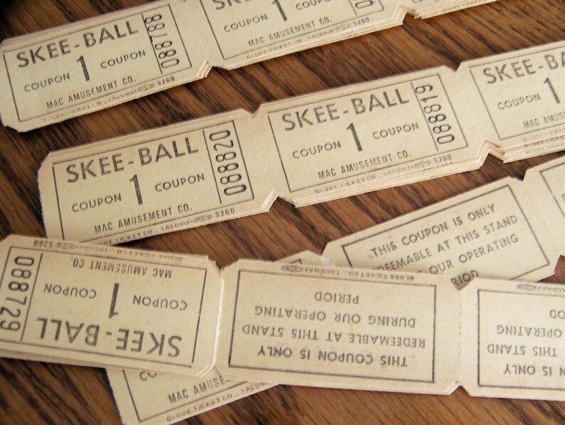 New Old Stock Vintage Carnival Tickets Scrapbooking Card Making Altered ...