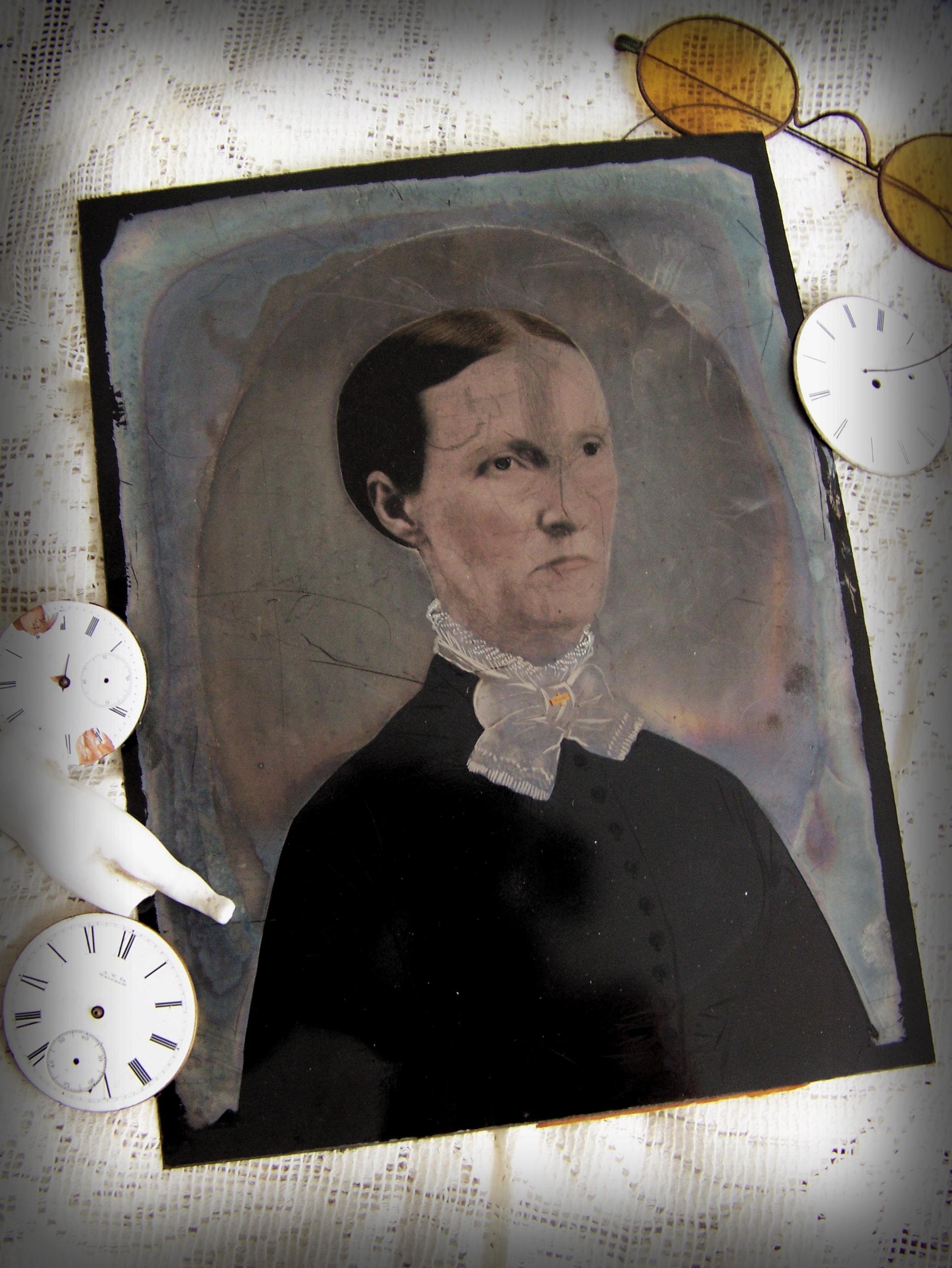 Lovely Whole Plate Hand Tinted Colorized Antique Tintype Ferrotype ...