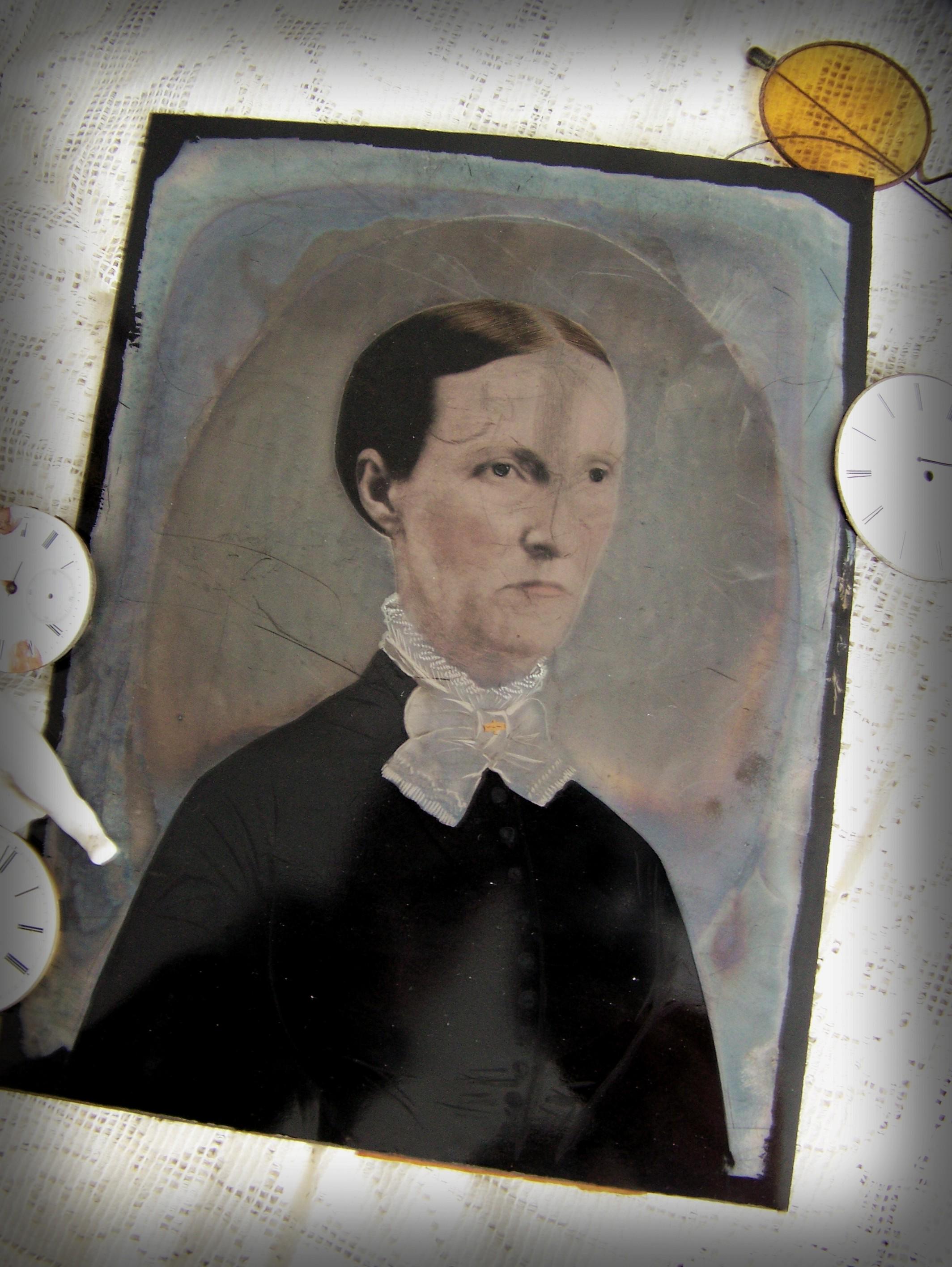 Lovely Whole Plate Hand Tinted Colorized Antique Tintype Ferrotype ...