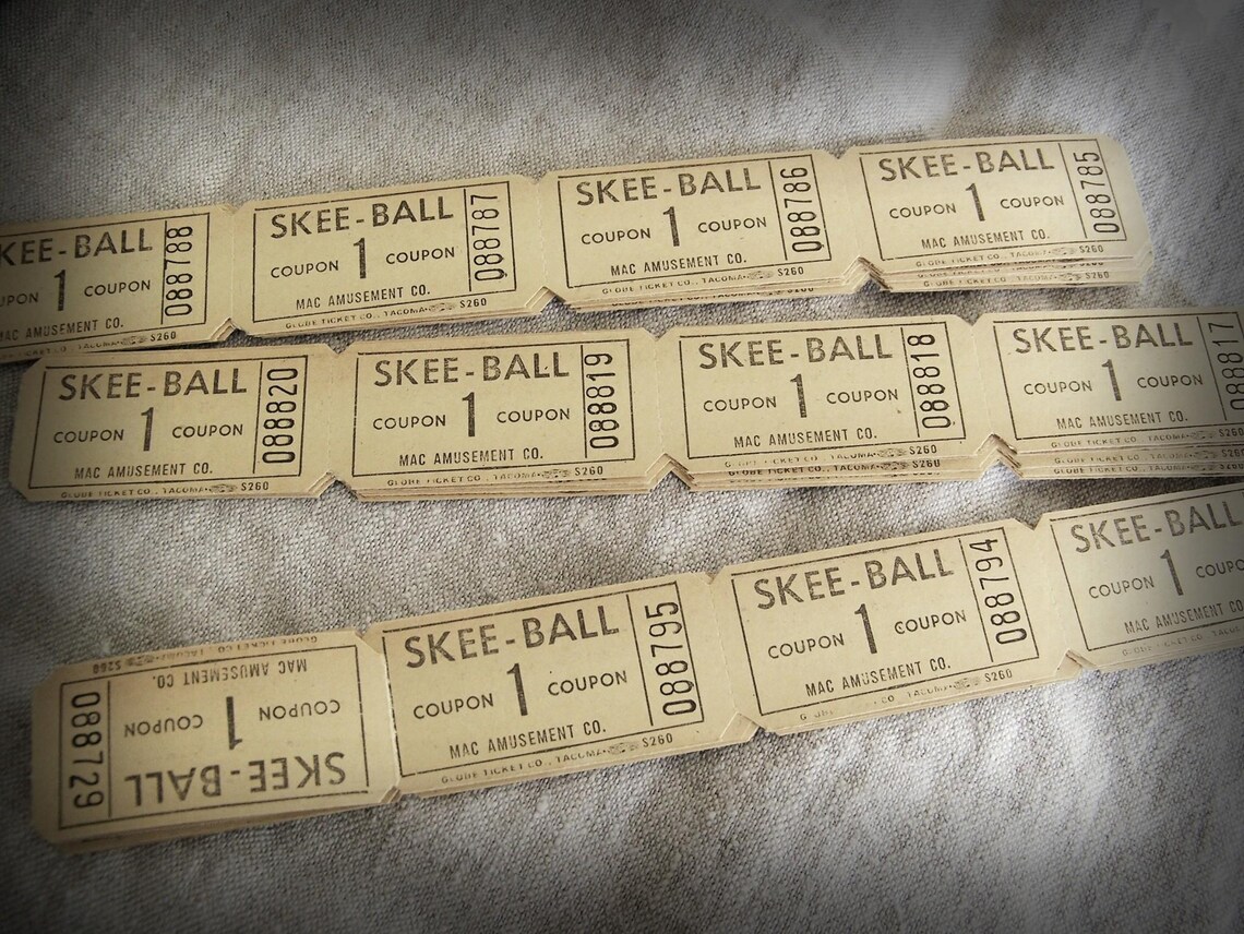 New Old Stock Vintage Carnival Tickets Scrapbooking Card Making Altered ...