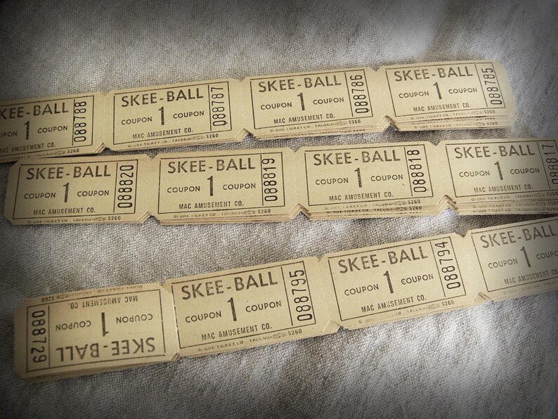 New Old Stock Vintage Carnival Tickets Scrapbooking Card Making Altered ...