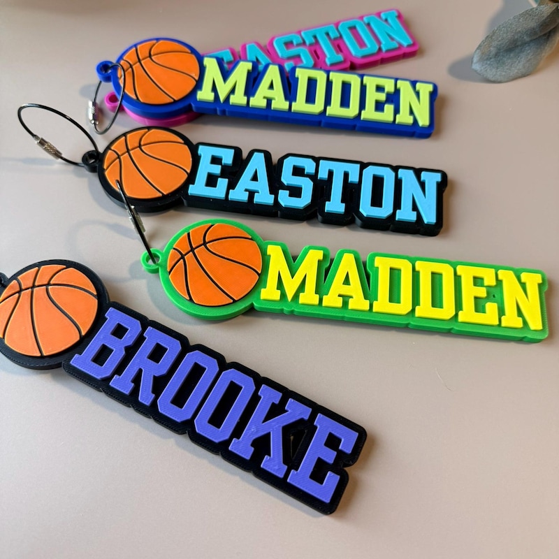 Custom Basketball Bag Name Tags - Etsy