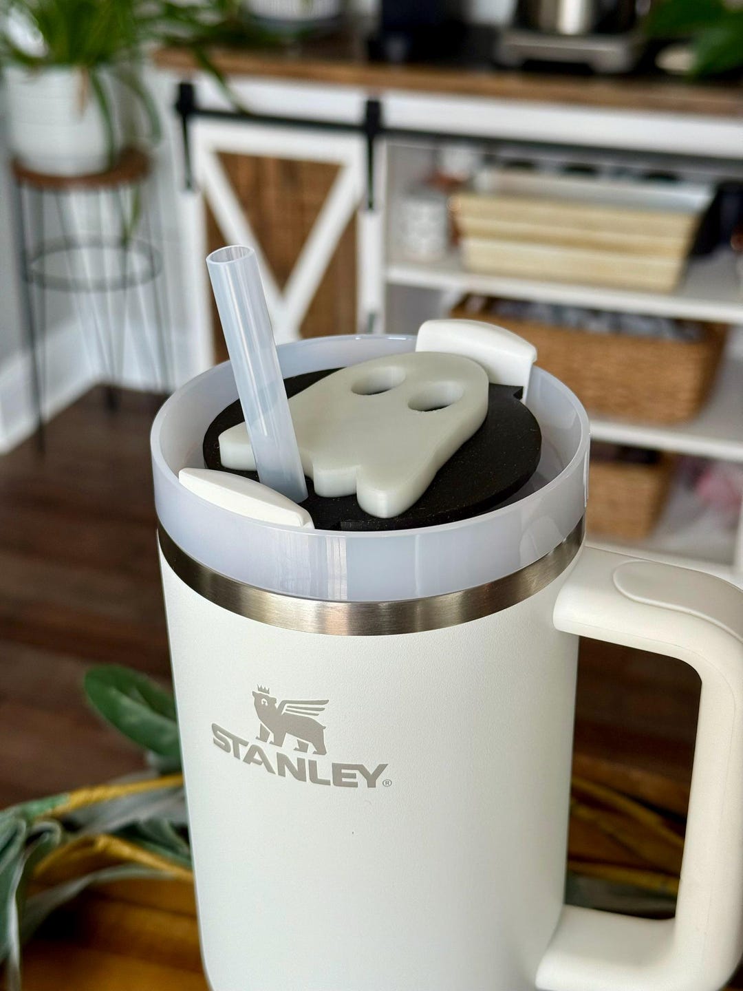 Glow-in-the-dark Ghost Stanley Topper: 3D Printed Halloween Tumbler ...