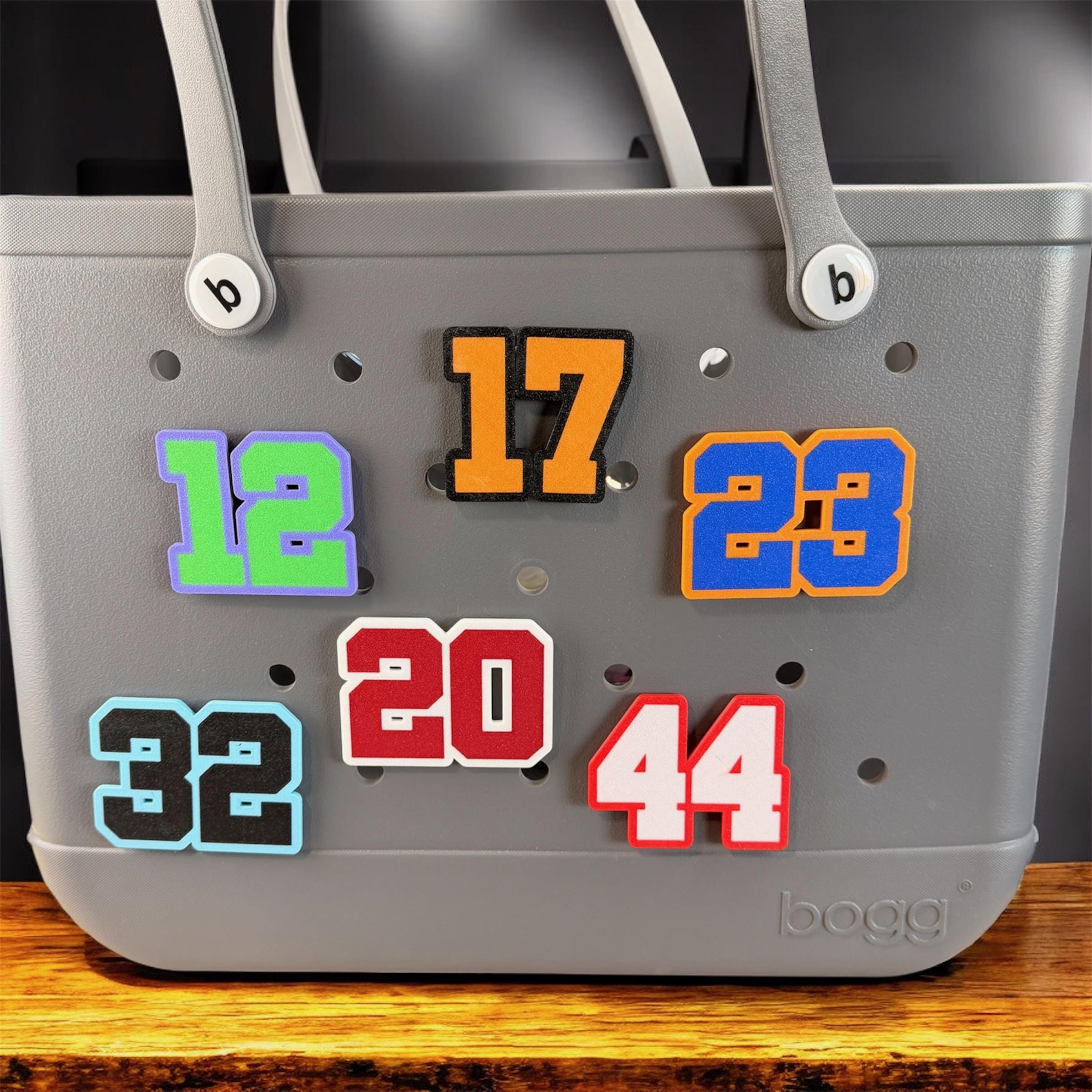 Sports Number Bogg Bag Charms – Bogg Bag Bits – Personalized Player ...