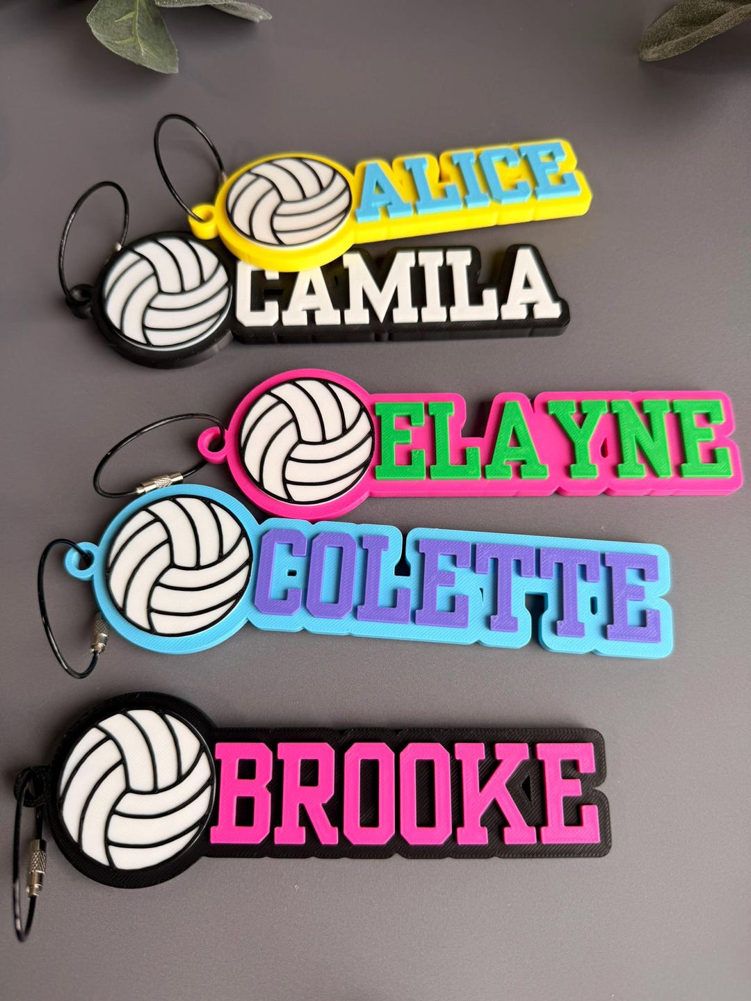 Personalized Volleyball Keychain | Backpack Tags, Bag Tag, Kid's Name ...