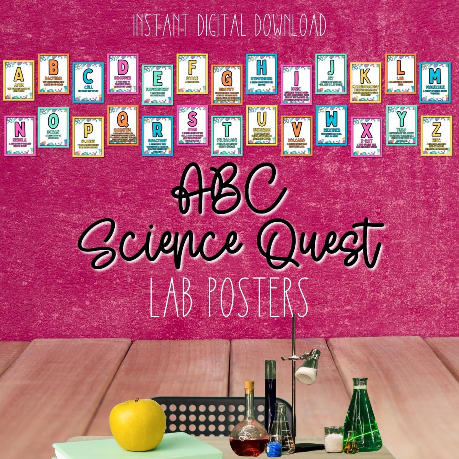 ABC Science Quest | Science Lab Posters | Classroom Decor | Science ...