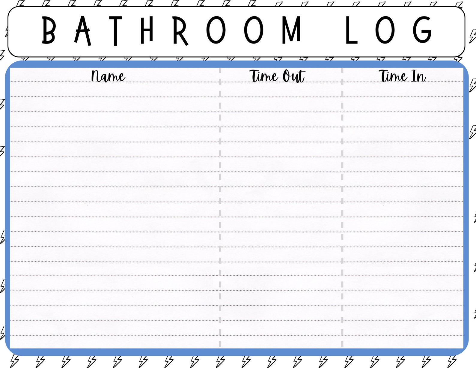 Science Theme Hall Passes and Sign Out Logs Science Classroom INSTANT ...