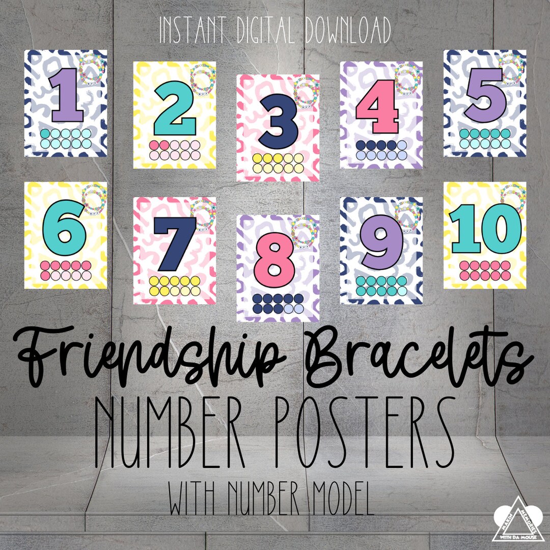 Cute Number Model Posters | Retro Classroom Decor | Friendship ...