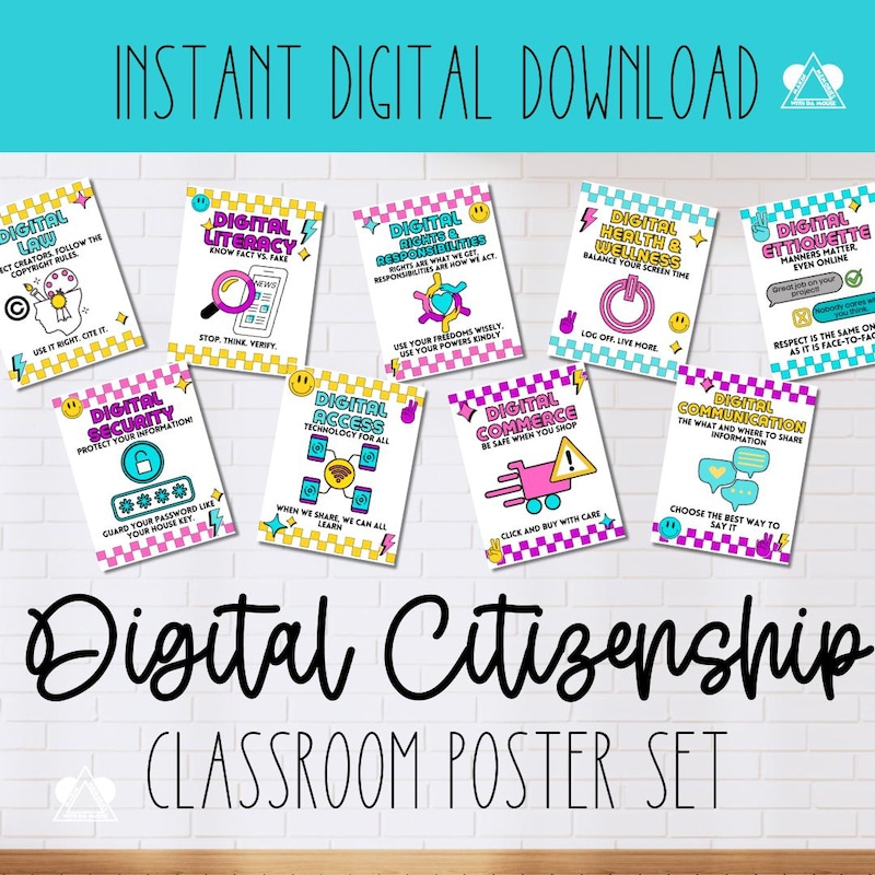 Digital Citizenship Posters - Etsy
