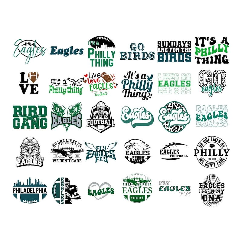 Philadelphia Eagles Svg - Etsy