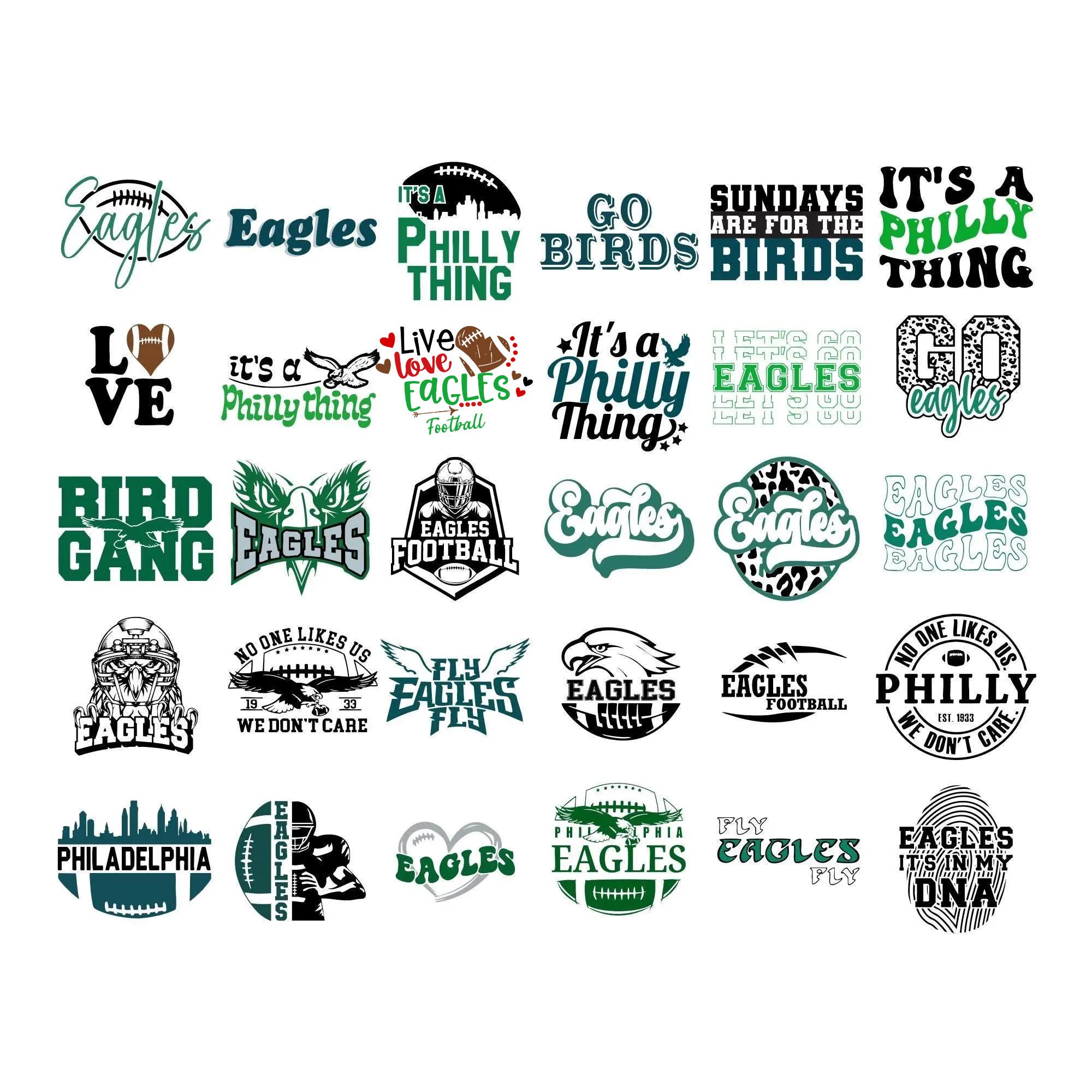 Eagles SVG, 30 Eagles SVG Bundle, Eagles Cutfile, Eagles Cricut, Eagles ...