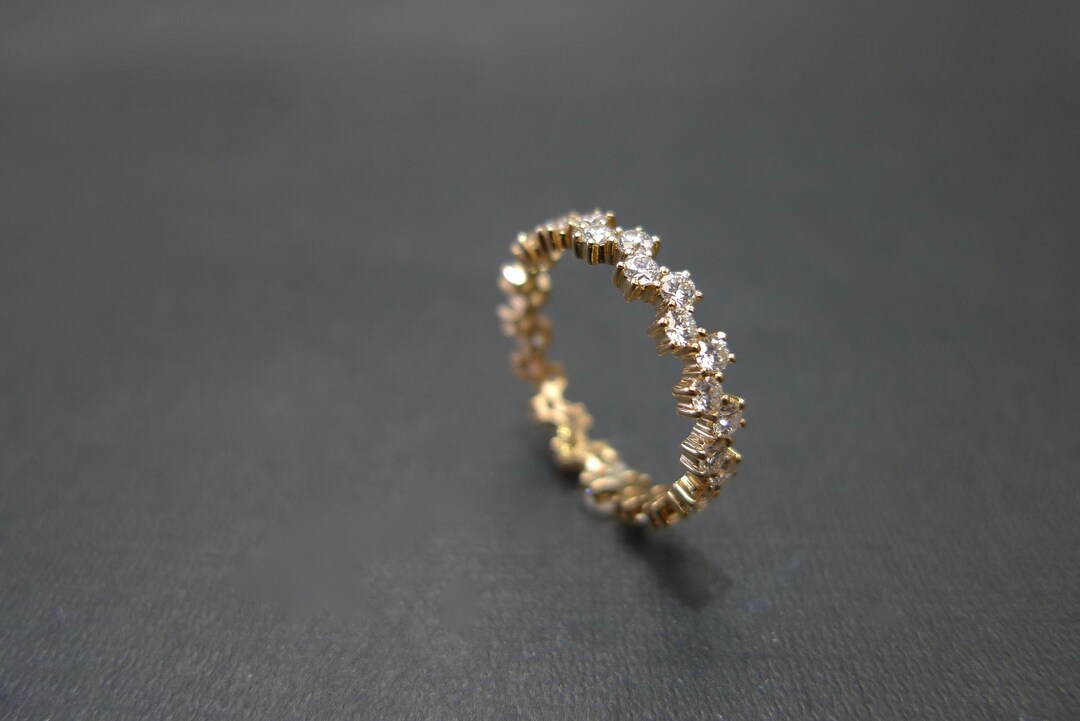Unique Wedding Diamond Ring, Eternity Diamond Ring, Diamond All Around ...